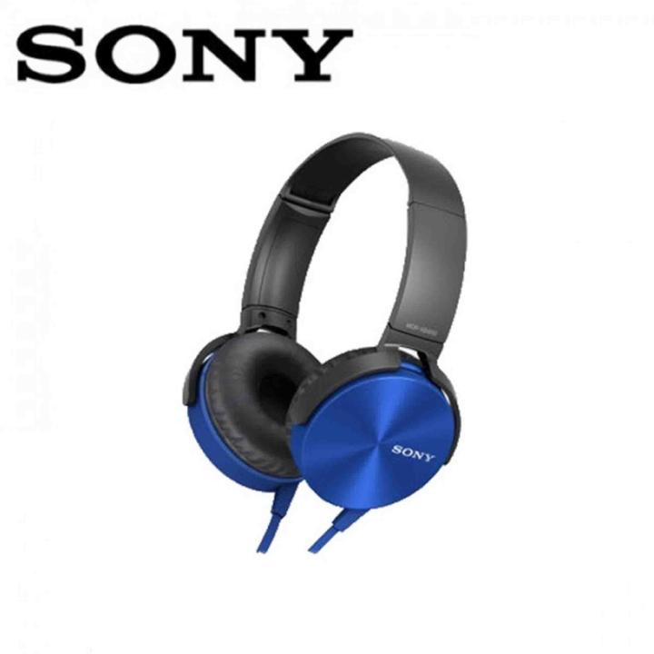 XB450AP Extra Bass SONY Headphones - Blue | Daraz.com.bd