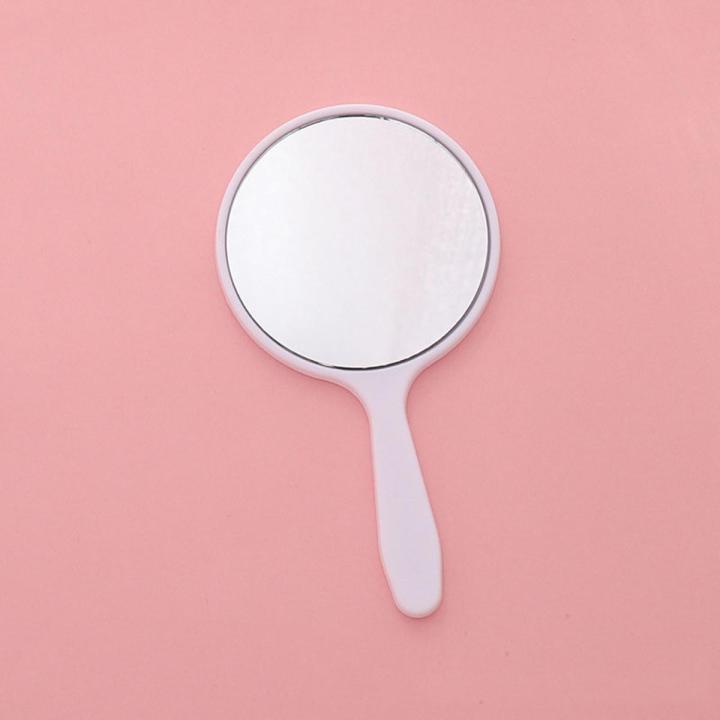 Handheld Makeup Mirror Round Vanity Mirror with Handle Hand Mirror ...