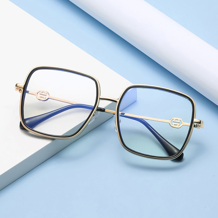2024 new fashion anti-blue light glasses, square frame flat glasses ...