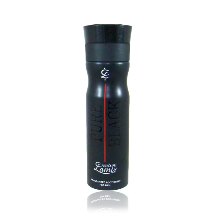 LAMIS CREATION PURE BLACK BODY SPRAY FOR MEN 200ML | Daraz.com.bd