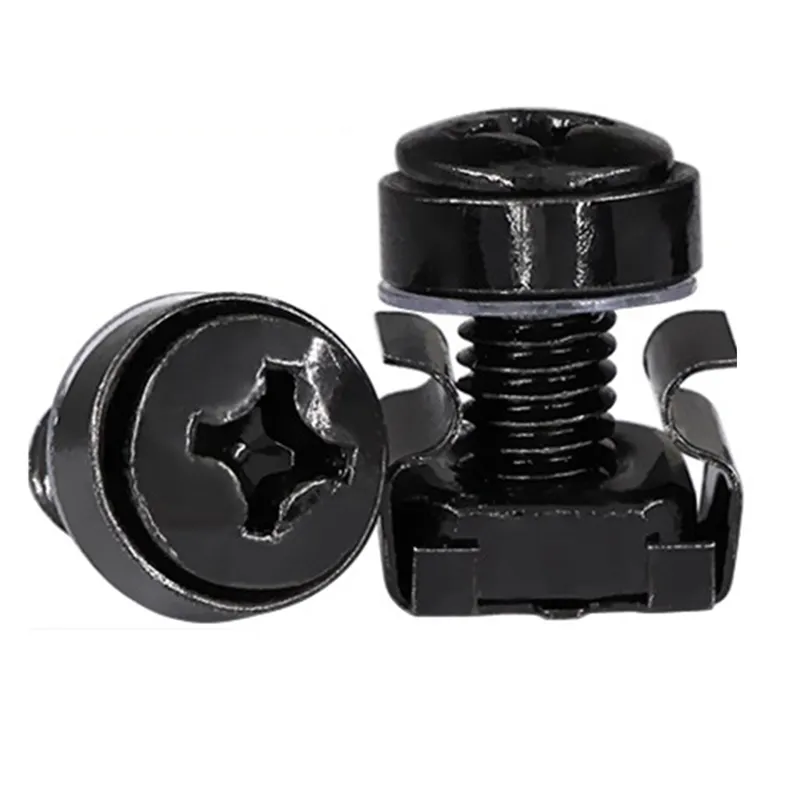 50Pcs M6x16mm Rack Mount Screw Cage Nut and Nuts & Washers for Rack ...