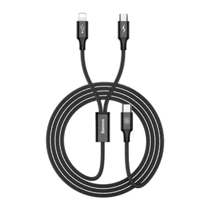 Rapid Series 3A 2 in 1 8 Pin + Micro USB Type-C Cable - Black | Daraz ...