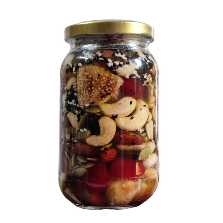Premium Quality With 12 items Mixed Fruits, Nuts and_Honey - 500 Gm | Daraz.com.bd