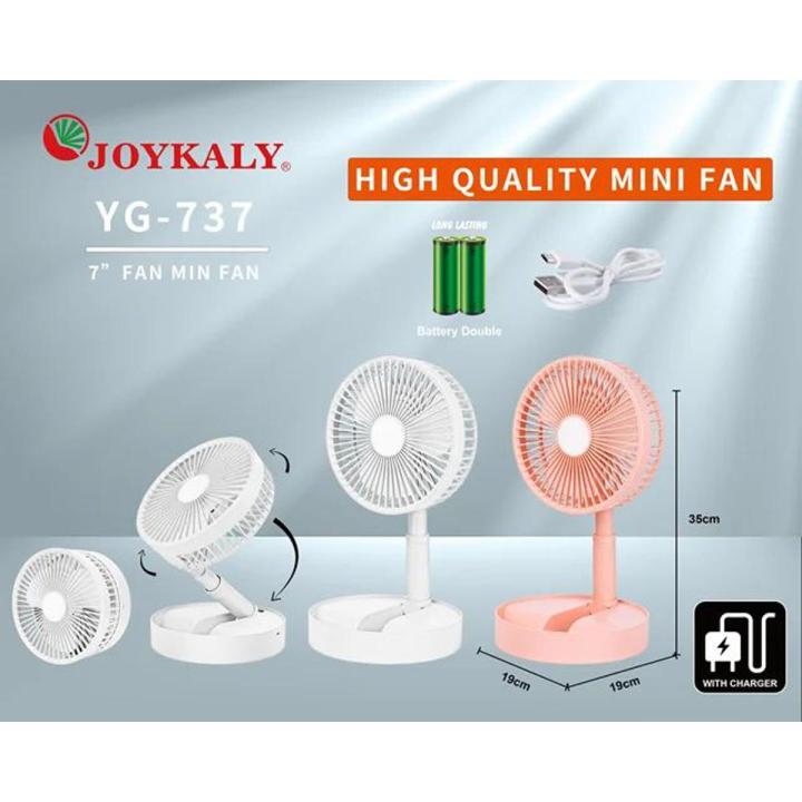 JY SUPER Rechargeable Mini Fan YG-737 Portable Fan / Table Fan /Hand ...