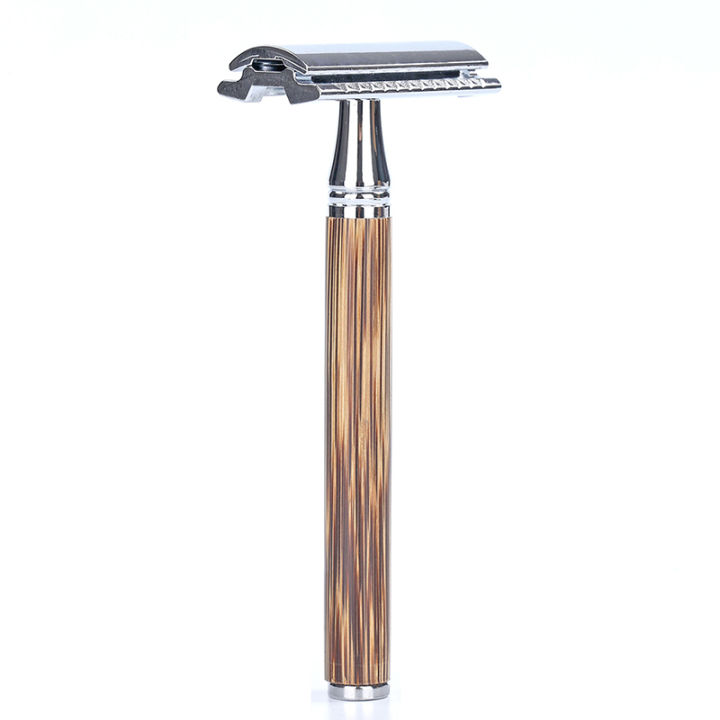 Eco Friendly Shaving Razor Long Natural Bamboo Handle Double Edge ...