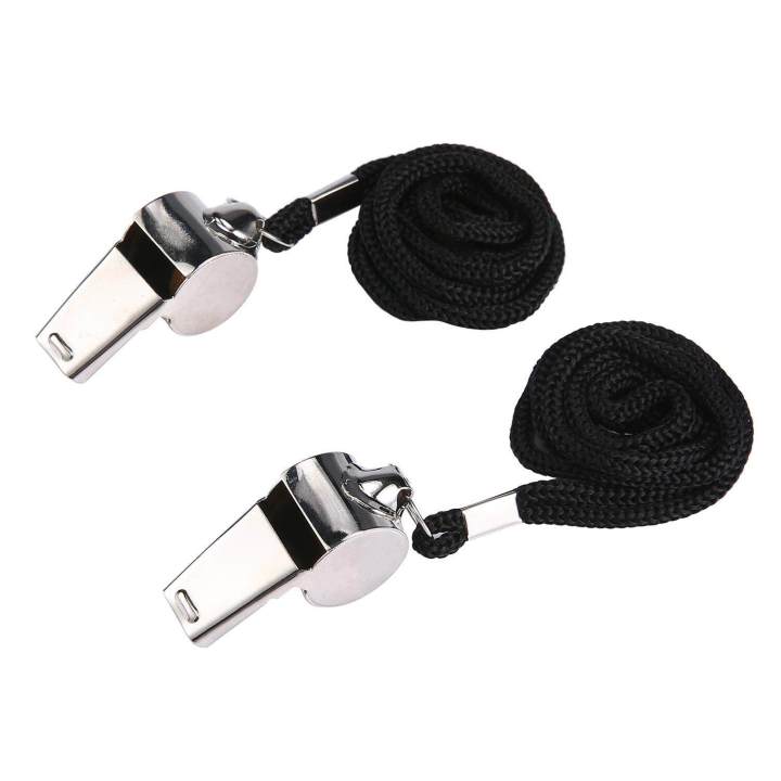 2pcs Stainless Steel Whistle Metal Referee Whistle Whistle | Daraz.lk