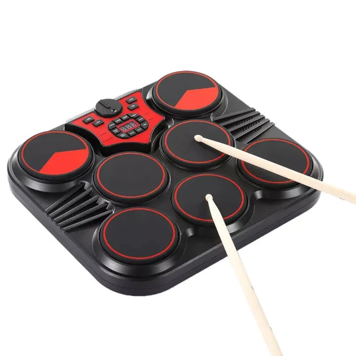 Tabletop Electronic Drum USB/Battery Powered 7 Pads Portable Drum Set ...