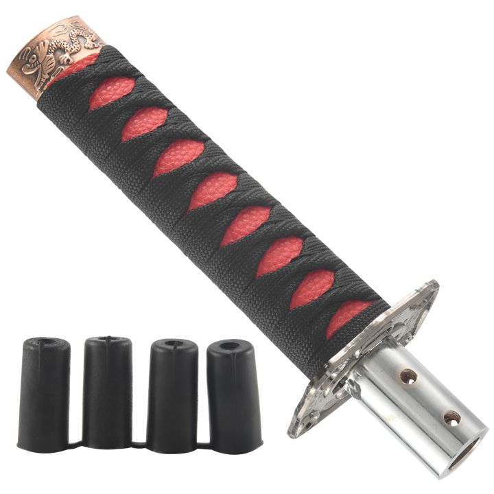 Universal Samurai Sword Gear Shift Knob Shifter Katana Metal Black+Red ...
