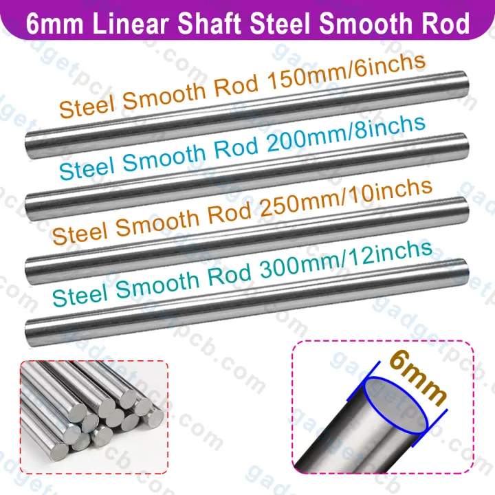 6mm Smooth Rod 6mm Linear Shaft Stainless Steel Smooth Rod Length 150mm ...