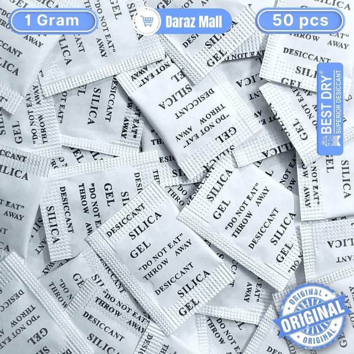 Silica Gel Desiccant 1 gram 50 packets (Premium Quality & DMF Free ...