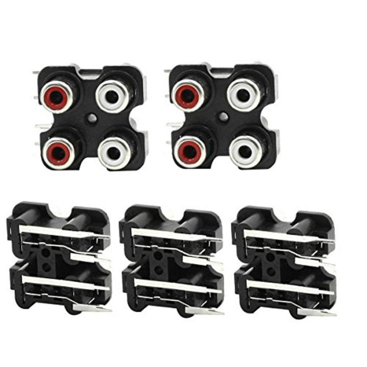 2Pcs- 4 Positions FEMALE Stereo Audio Video Socket 4 Positions AV RCA ...