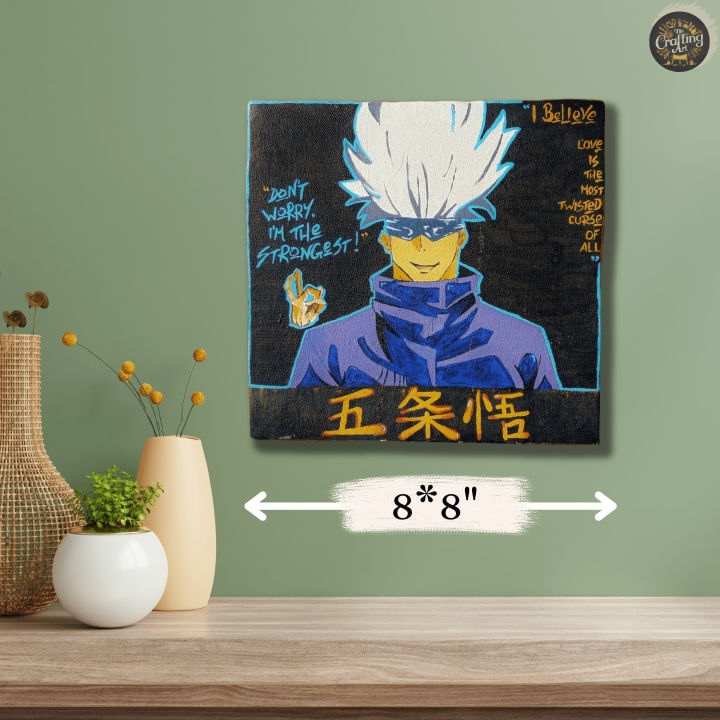 Anime Painted Canvas- Gojo Satoru From Jujutsu Kaisen | Daraz.com.bd
