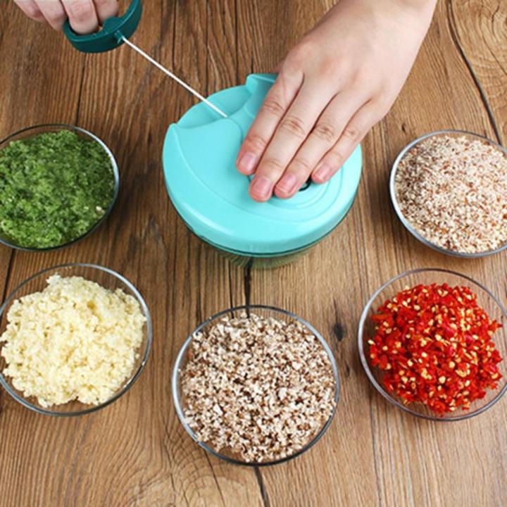 Mini Pull String Manual Food Processor Chopper / Mincer / Blender To ...