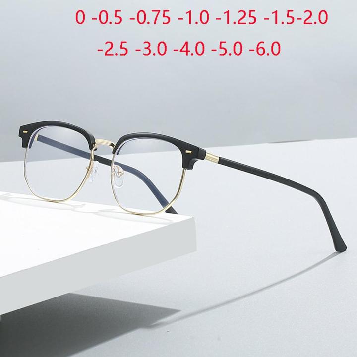 Eyebrow Frame Student Myopia Glasses Finished Women Men Half Frame ...