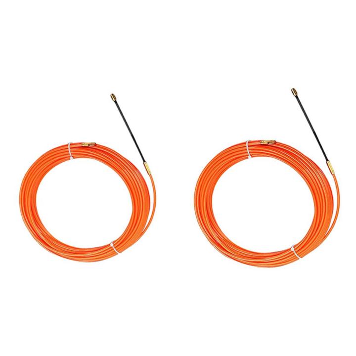 2 Pcs Orange Guide Device Nylon Electric Cable Push Pullers Duct Snake ...