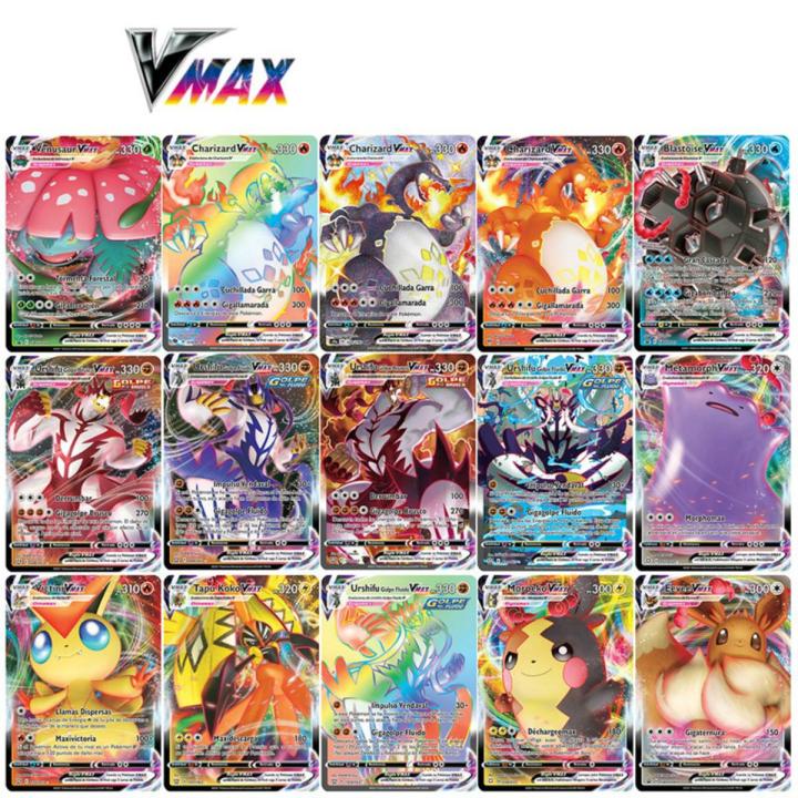 【happy one】New 100Pcs/set Vmax Shining French Pokemon Cards Sword ...