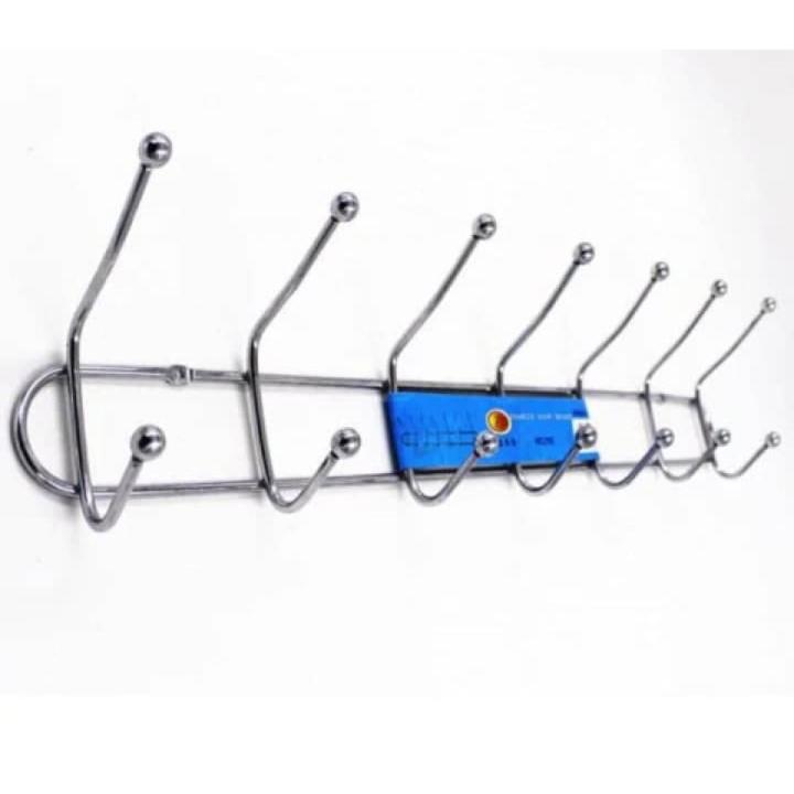 Stainless Steel Double Row 7 Hook Hanger | Daraz.com.bd