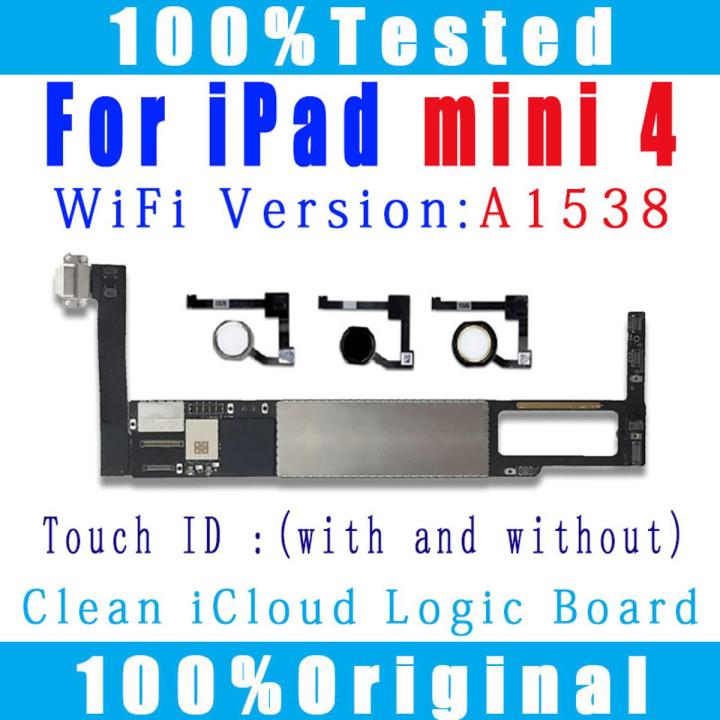 Free iCloud A1538 Motherboard For iPad mini4 Mainboard Logic Boards WiFi Version With IOS System ...