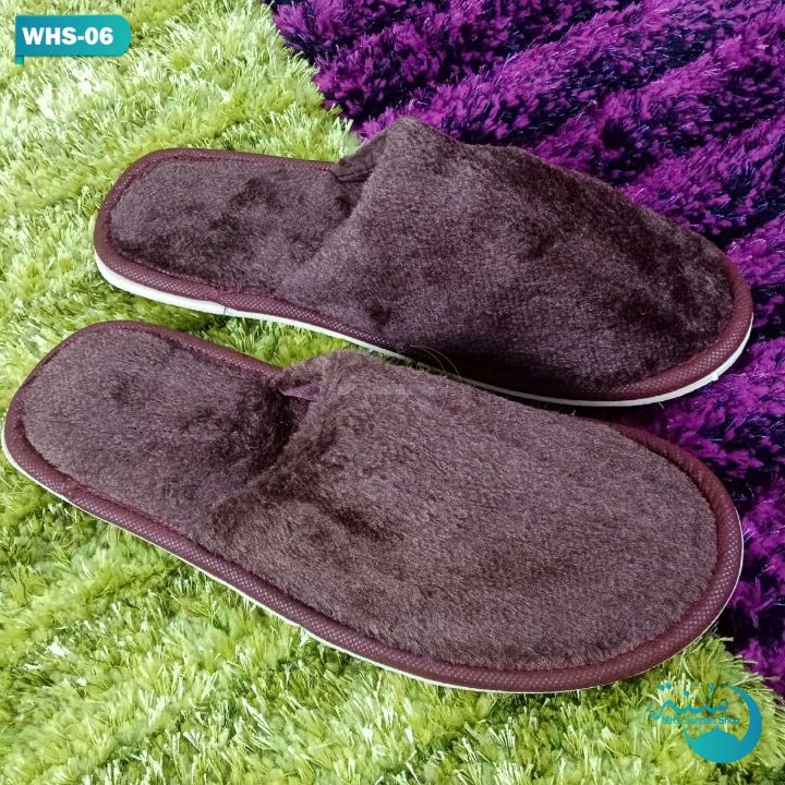 Chocolate Color Winter Room Slippers || Winter Warm Room Slippers ...