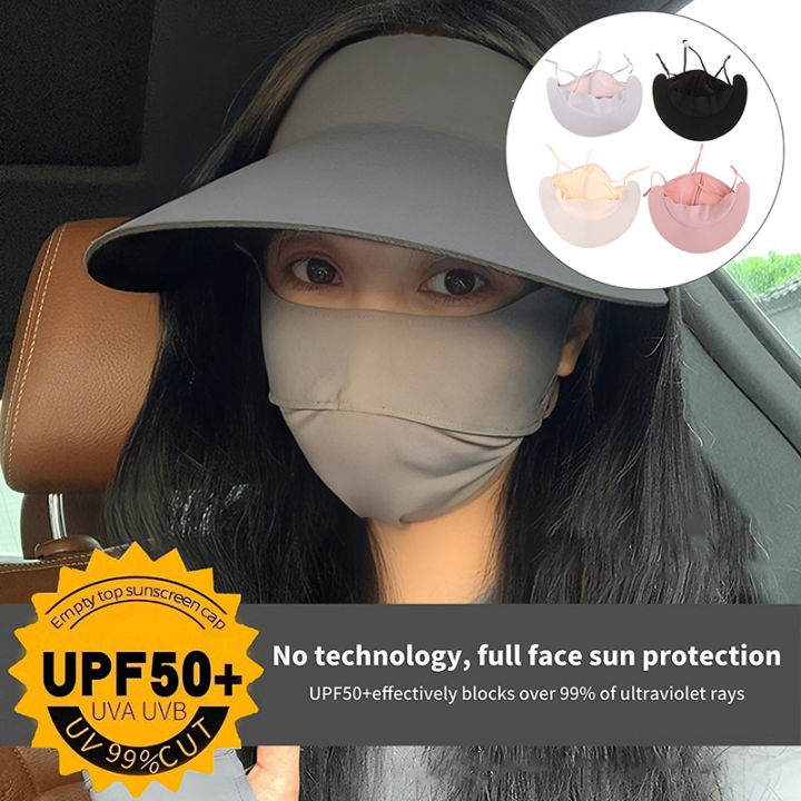 Seamless Integrated Summer Sun Hat Women Upf 50+ Uv Protection Bonnet ...