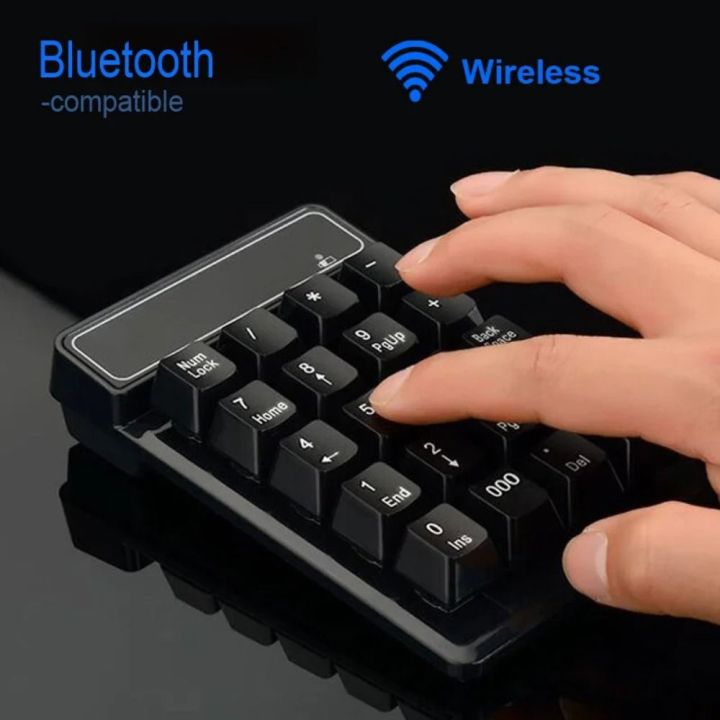New 2.4GHz Wireless Wired Keyboard Bluetooth Mini USB Numeric Keypad ...