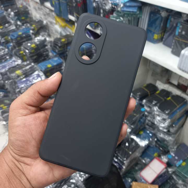 For Oppo A18 Heavy Strong Liquid Silicone Soft Gel Rubber Shockproof ...