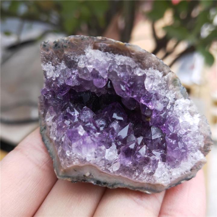 【Tech-savvy】 90g Natural amethyst geode cluster purple quartz Stone ...