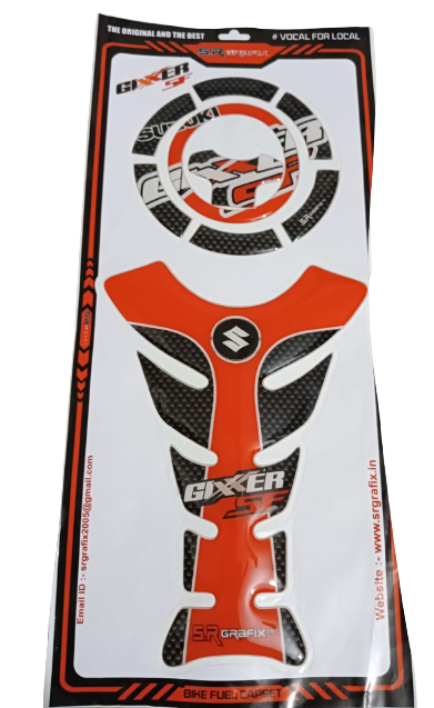 Gixxer sf 3D Fuel Tank Pad Protector Sticker For Motorcycle. Red ...