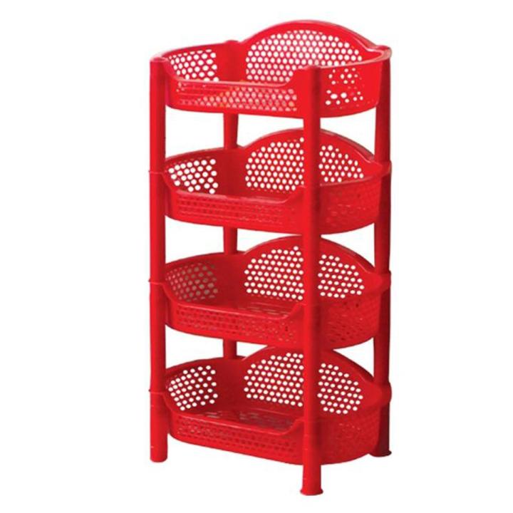 Npoly Popular Kitchen Rack - 4 Step (Red) - 101.204.002 | Daraz.com.bd
