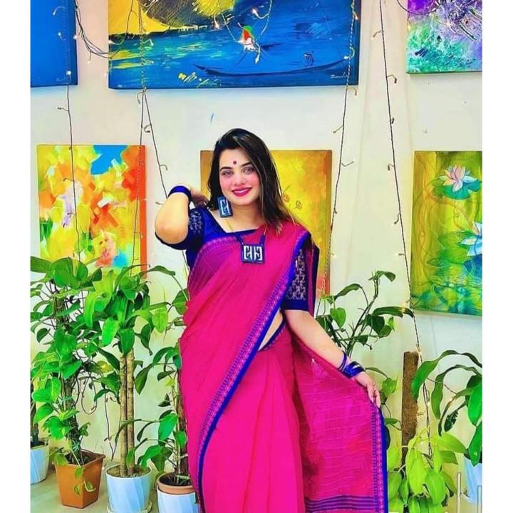 Rani Gulapi Colour Half Silk Chumki Saree - Sari | Daraz.com.bd