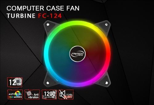 FANTECH FC-124 120mm Anti-Vibration RGB Modes CaseFan With Dual Side ...