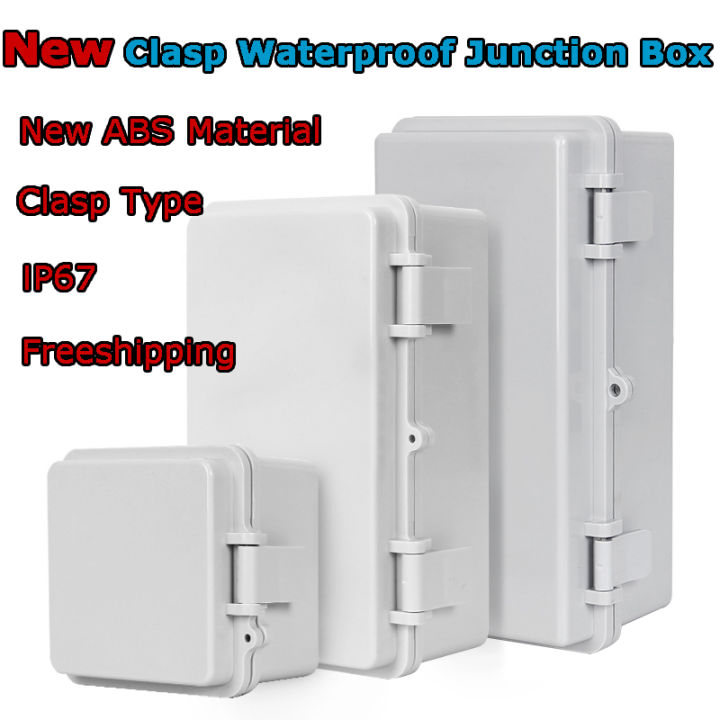 Waterproof Buckle Project Box Abs Plastic Electric Control Hinged Wire ...