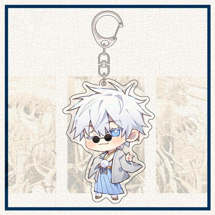 Anime Jujutsu Kaisen Keychain Gojo Satoru Fushiguro Megumi kawaii ...