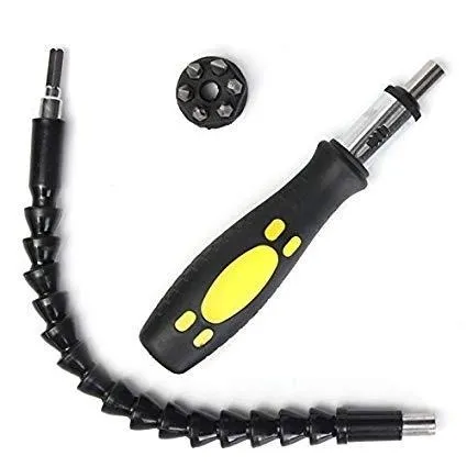 Multi-function Flexible Snake Bit Drill Bit Extender universal tool ...