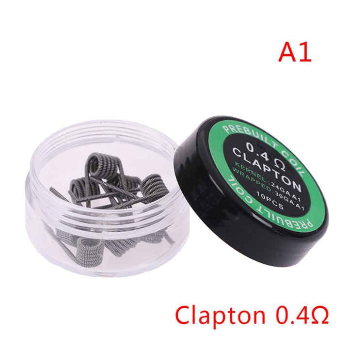 10pcs/box A1 twisted Fused Hive clapton coils premade wrap wires rda ...