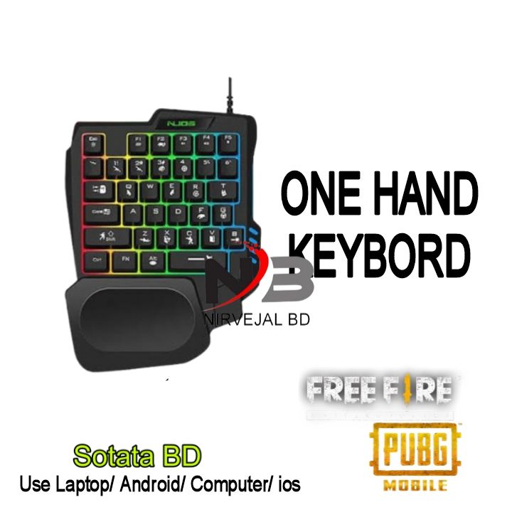 Single Hand RGB Gaming Keyboard | Daraz.com.bd