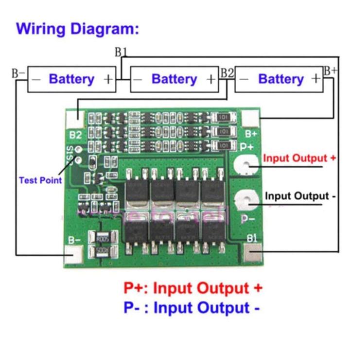 3S BMS Circuit 12V 25A Protection Circuit 3S 25A 11.1V 12.6V 18650 AA ...