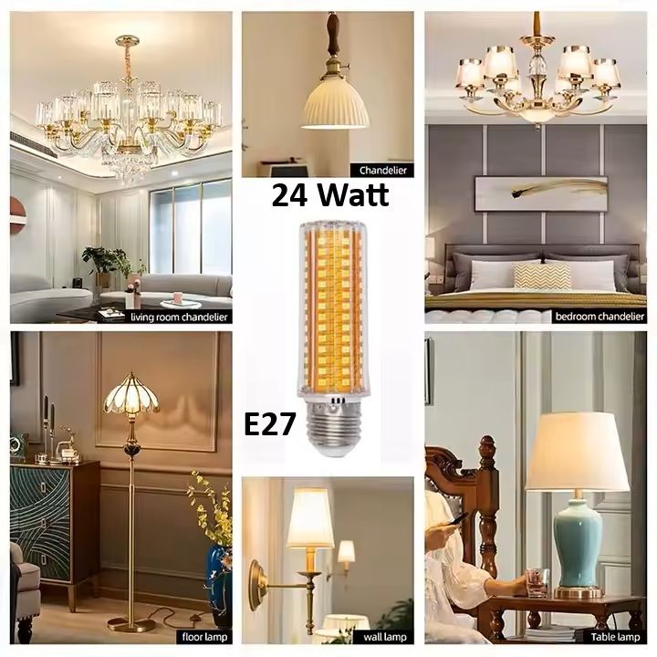 24 Watt LED Corn Light E27 Bulb 360 Degree 24W Energy Saving Corn Light ...