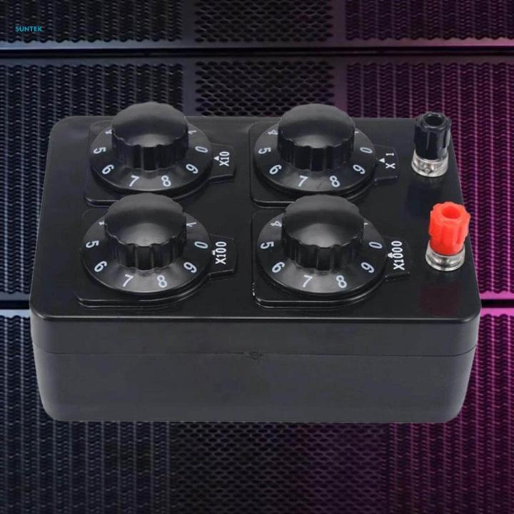 Variable Resistance Box, 0-9999 Ohm Adjustable Physical Teaching ...