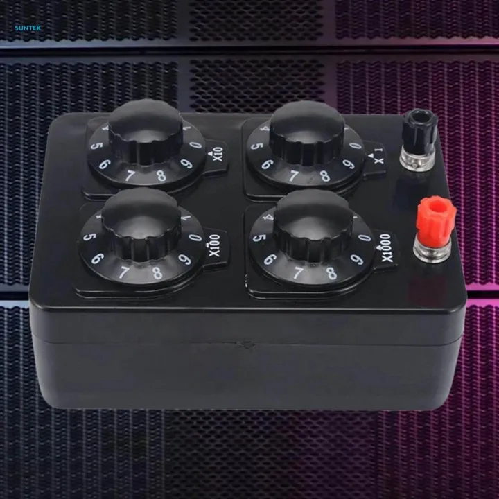 Variable Resistance Box, 0-9999 Ohm Adjustable Physical Teaching ...