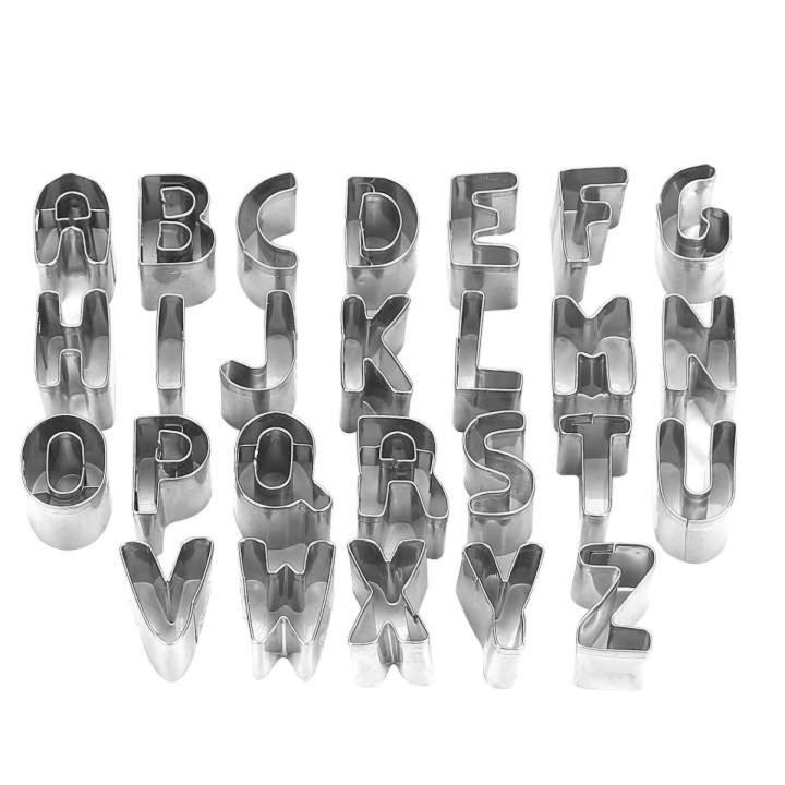 26 pieces set of Alphabet cookie cutter & biscuit mould | Daraz.com.bd