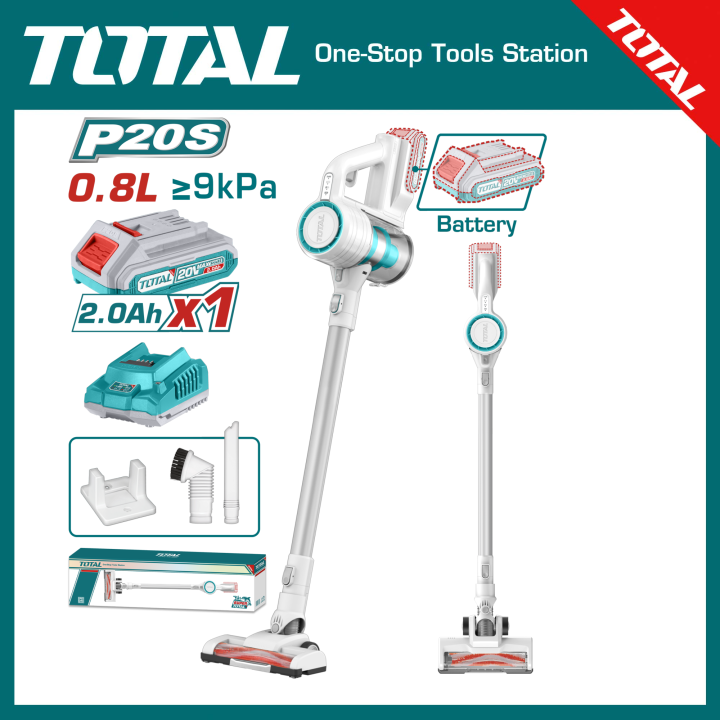 TOTAL Lithium-Ion Vacuum Cleaner 20V (With Battery & Charger) TVLI2006 ...
