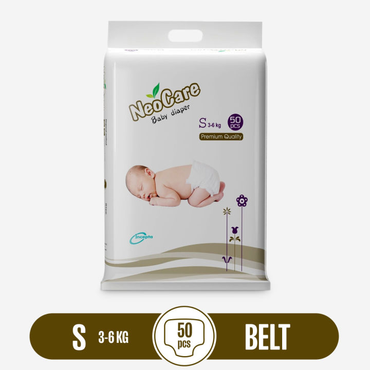 Neocare Belt System Baby Premium Diaper S (3-6 kg) - 50pcs | Daraz.com.bd