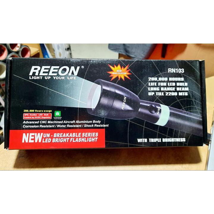 Reeon RN-103 Rechargable Alluminium body Flashlight torch light | Daraz ...