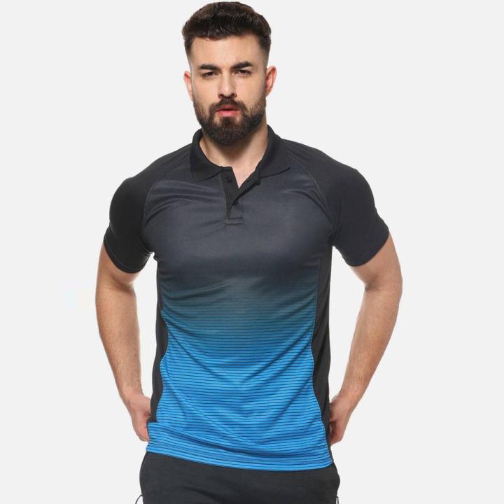 Sub-lamination printed Polo-shirt, has a polo collar, button closures ...