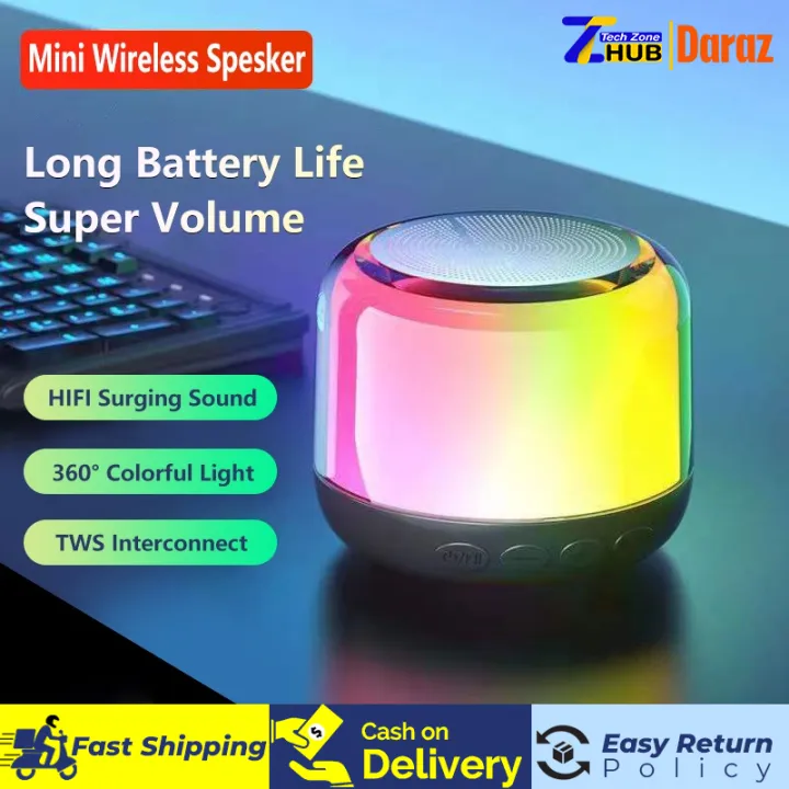 JOYROOM JR-ML03 Transparent RGB Bluetooth Wireless Speaker with Light | Daraz.com.bd