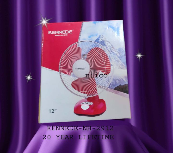 Table Fan Rechargeable Heavy Duty Fan Defender / kennede 12 inch Model ...