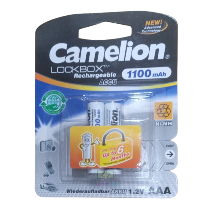 Camelion AAA 1100mAh 1.2V Ni-MH Rechargeable Battery - 2 Pcs | Daraz.com.bd