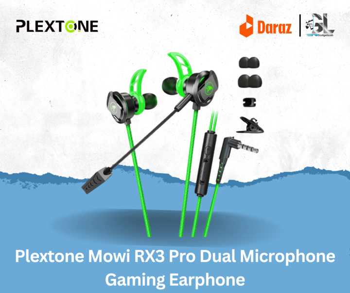 Plextone Mowi RX3 Pro Dual Microphone Gaming Earphone | Daraz.com.bd
