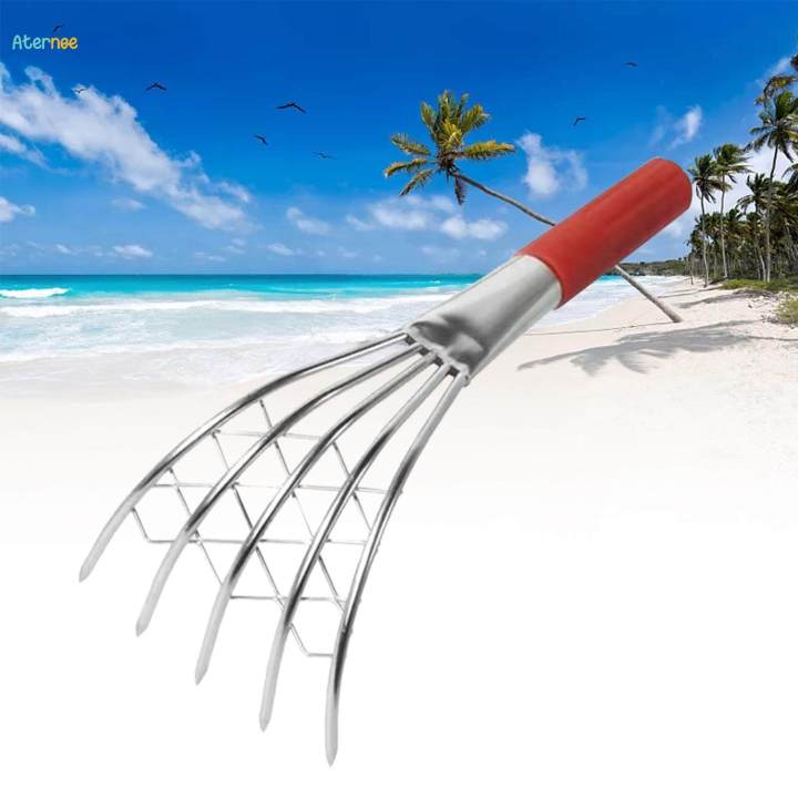 Claw Rake Handled Shells Clam Digger 5 Prongs Long Handle Clamming Claw ...